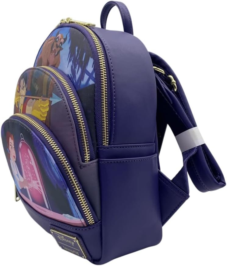 Loungefly Backpack Disney Beauty and the Beast Scene Triple Pocket ...