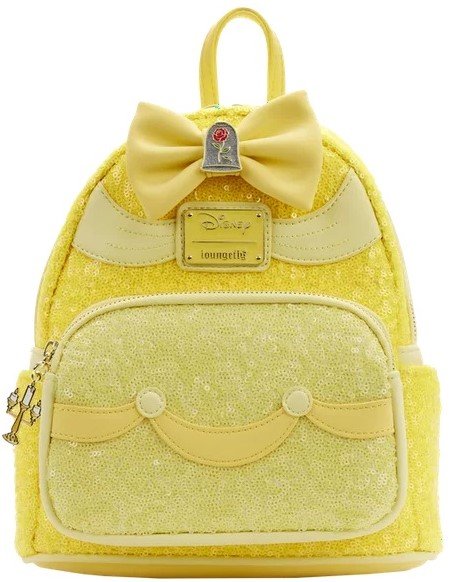 Loungefly Backpack Disney Beauty and the Beast Yellow Sequin – Backpack ...