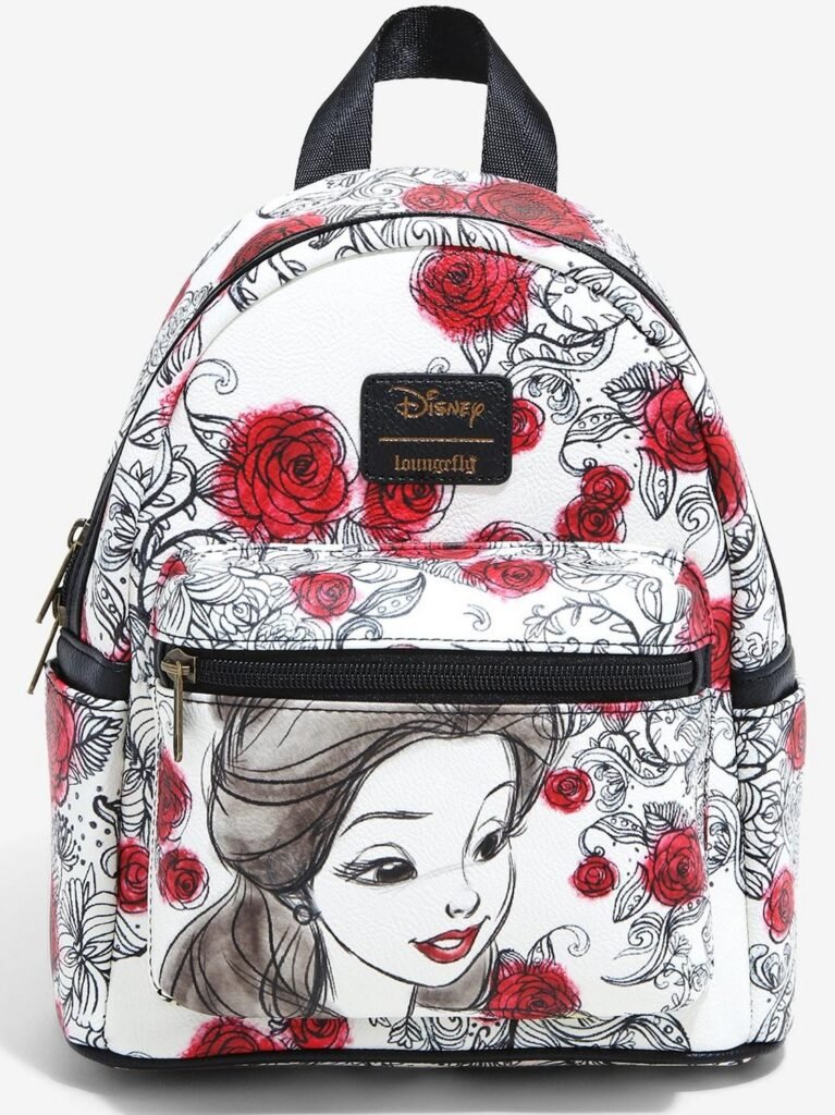 Loungefly Backpack Disney Beauty and the Beast Black White Red ...