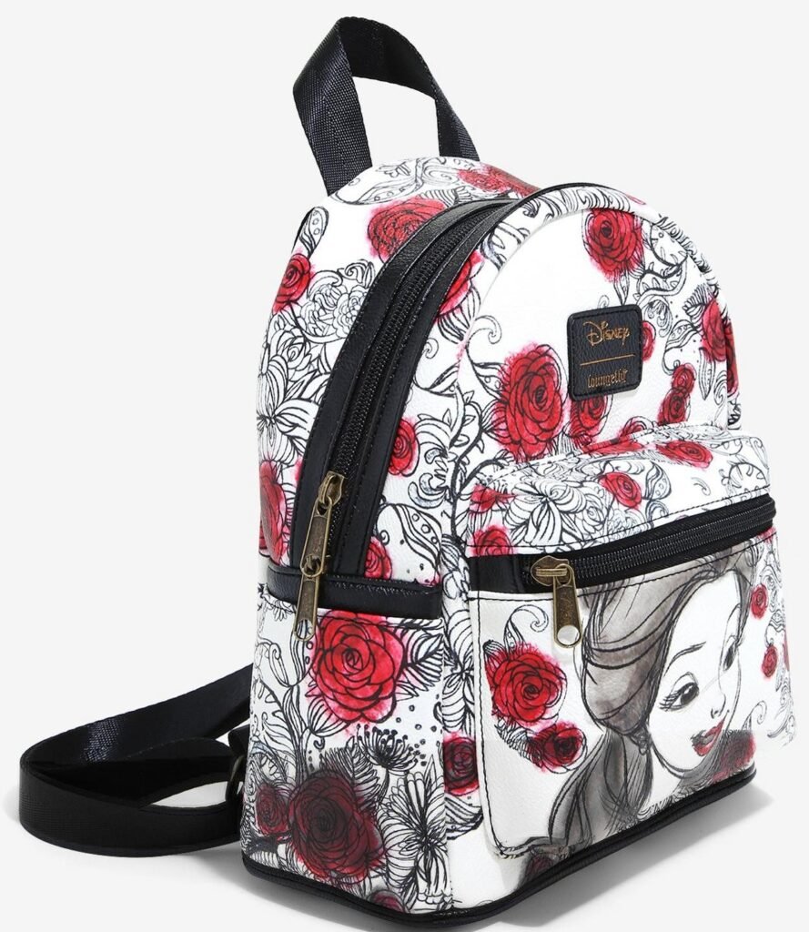 Loungefly Backpack Disney Beauty and the Beast Black White Red ...