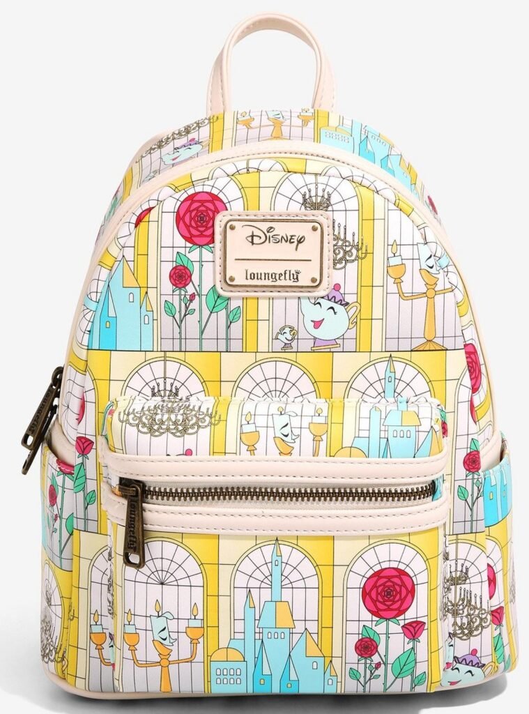 Loungefly Backpack Disney Beauty and the Beast Glass Lumiere, Mrs ...