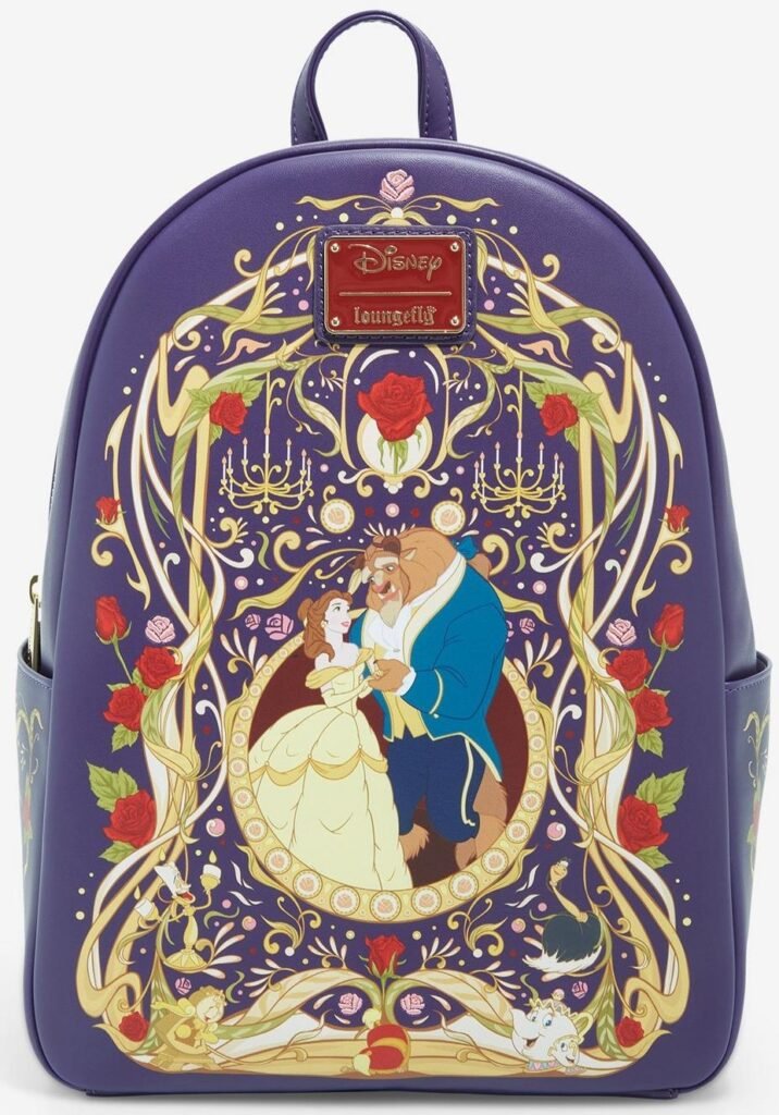 Loungefly Backpack Disney Beauty and the Beast Gold Dancing – Backpack ...