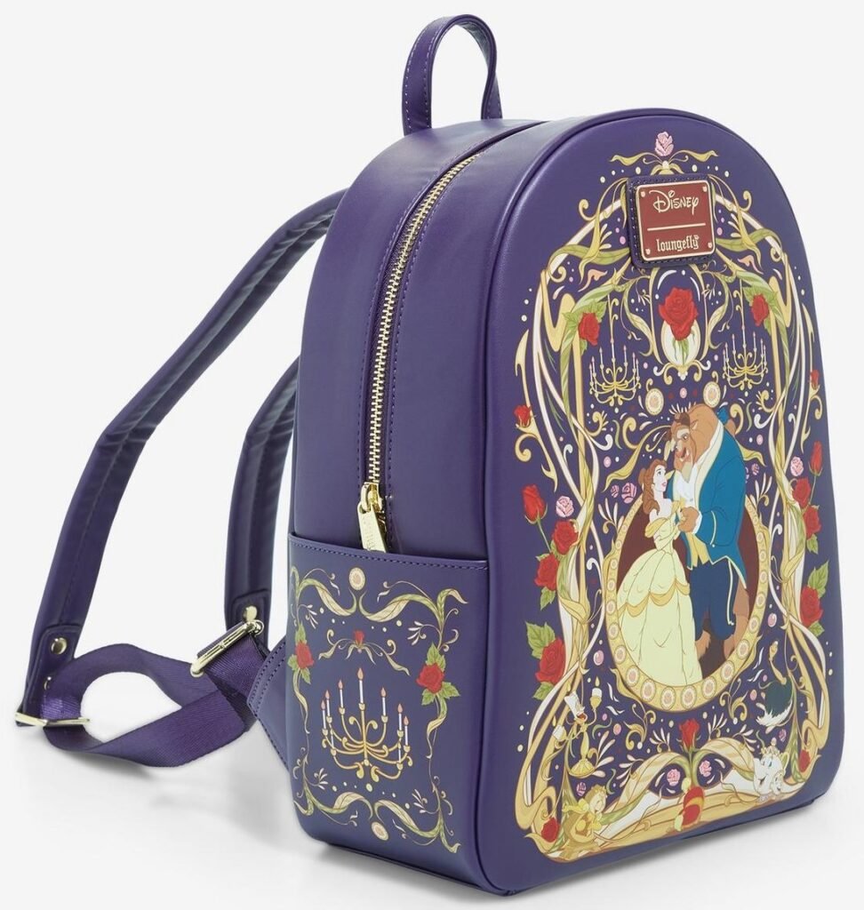 Loungefly Backpack Disney Beauty and the Beast Gold Dancing – Backpack ...
