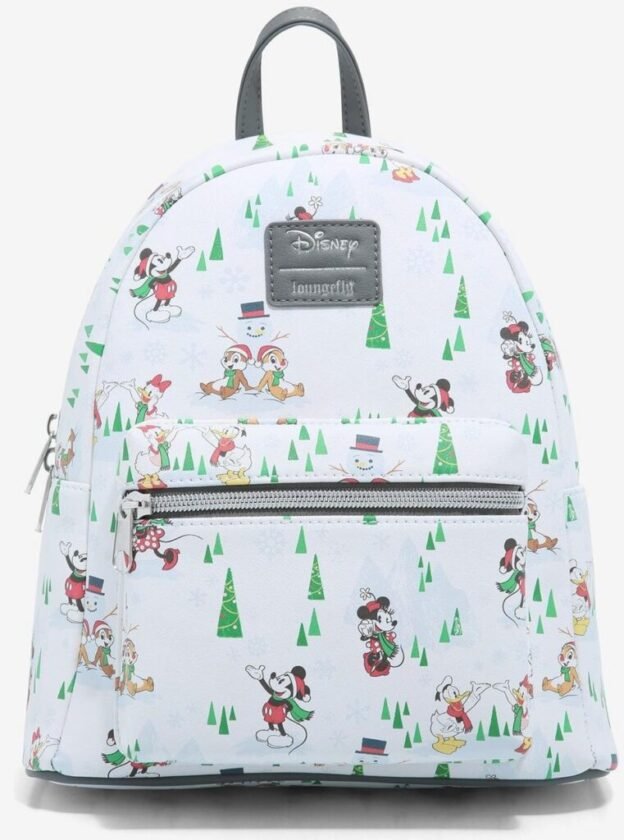 Loungefly Backpack Disney Mickey and Friends Holiday Trees and Hats ...